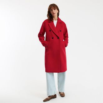 La Redoute Collections Manteau Drap Laine M&eacute;lang&eacute;e Signature Barnabe