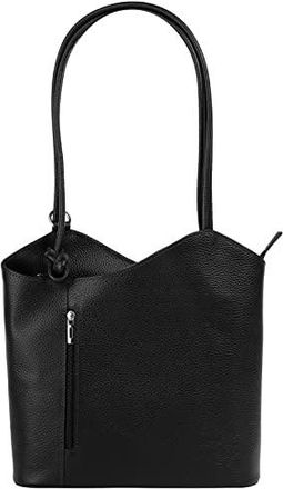 Cluty sac shopping - sac &agrave; dos - combinaison Femme cuir v&eacute;ritable | Fabriqu&eacute; en Italie, shopper 2en1, sac &agrave; main convertible, sac &agrave; dos avec compartiment sm