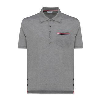 Thom Browne Pique Pocket Polo - - Tops - Herren - Grau - XL
