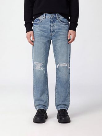 Purple Weit geschnittene Jeans aus Baumwoll-Denim in Distressed-Optik