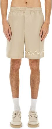Burberry Nautical Logo Cotton Bermuda Shorts - Beige