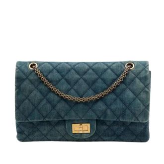 Chanel Pre-owned Gesteppte Double Flap Umh&auml;ngetasche - - Pre-owned - Damen - Blau - ONE SIZE