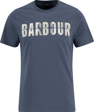 Barbour T-Shirt aus Baumwolle mit Label-Print, Tailored Fit in