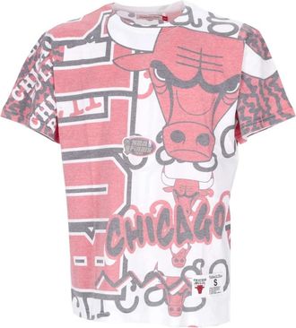 Mitchell & Ness Chicago Bulls NBA T-Shirt Wei&szlig; - - Tops - Herren - Mehrfarbig - S