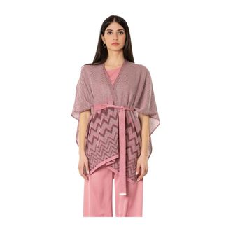 D.exterior Poncho Lux D&eacute;grad&eacute; - Femme - Vestes - Rose - Taille: 40 FR