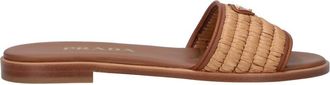 Prada Raffia Logo Sandals