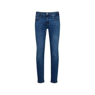 7 For All Mankind Jean droit en coton m&eacute;lang&eacute;