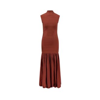 Retrof&ecirc;te Robe Longue Zosima en Viscose - Femme - Robes - Brun - Taille: 38 FR