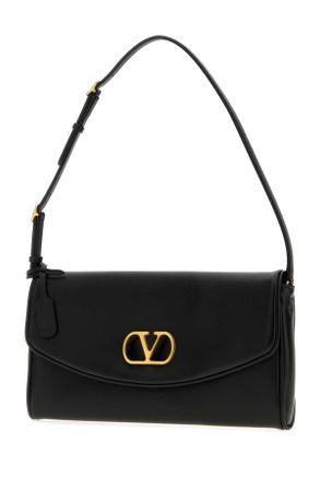 Valentino Garavani Womens Black Nappa Leather Devain Shoulder Bag Nero Borse A Mano