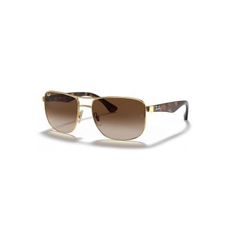 Ray-Ban Rb3533 Sonnenbrillen Gold Fassung Braun Glas 57-17
