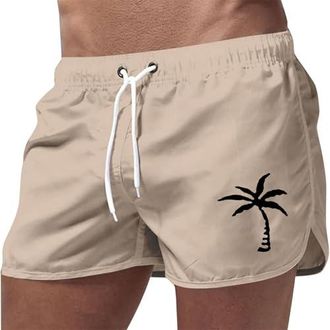 Generic Short de bain hawa&iuml;en &agrave; s&eacute;chage rapide avec poches pour homme, kaki, 3XL