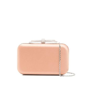 Mach & Mach Kristall-Schleifen Clutch - - Bags - Damen - Rosa - ONE SIZE