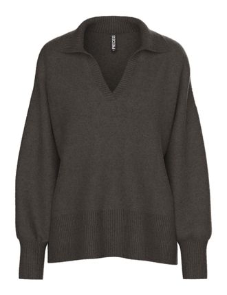 Pieces Pcmalou Ls Polo Knit Noos Bc