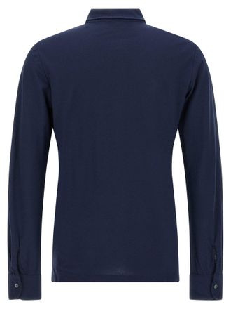 Zanone Ice Cotton Jersey Shirt - Navy