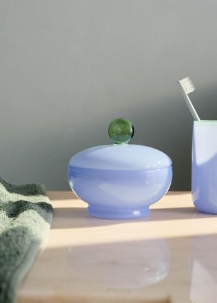 Mango Pot de bain en borosilicate couleur bleu - Home - Taille unique - MANGO HOME