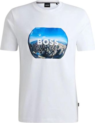 HUGO BOSS Homme, Tops, Blanc, Taille: XL Boss - Hauts > T-Chemises