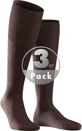 Falke Herren Kniestrümpfe braun Schur-Wolle unifarben