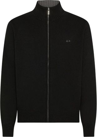 Sun 68 Homme, Pulls, Noir, Taille: L Gilet en Laine et Cachemire Noir