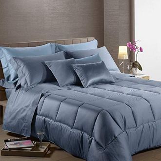 Caleffi Bettdecke 200x200 cm aus 100% Baumwolle - Steppdecke, Duvet, Sommerdecke, Decke 200x200, Blanket, Bettdecken, Bettdecke 155x220, Weich & Langlebig f&uuml;r