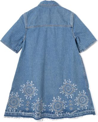 Ganni Broderie Anglaise Dress - Blue