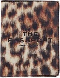 Marc Jacobs Porte passeport l&eacute;opard en cuir