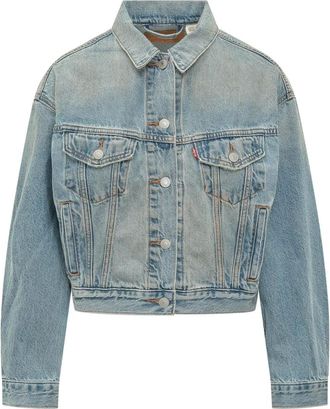 Levi's Femme, Vestes, Bleu, Taille: 40 FR Veste Trucker R&eacute;tro Ann&eacute;es 90 Ajust&eacute;e