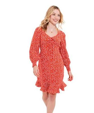 Joe Browns Spotted Tie Neck Mini Dress Robe, Rouge, 38 Femme