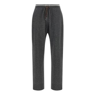 Brunello Cucinelli Femme, Pantalons, Gris, Taille: 42 FR Pantalons