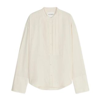 Closed Hemdkragen mit P&uuml;nktchen-Stickerei aus Baumwolle - - Blouses & Shirts - Damen - Beige - M