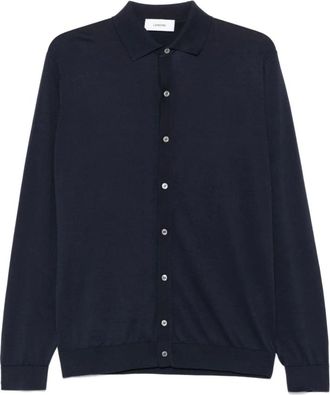 Lardini Homme, Chemises, Bleu, Taille: L Chemise Oxford Bleu en Maille Fine