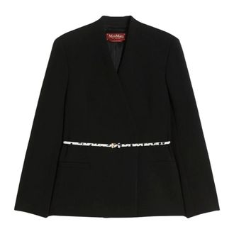 Max Mara Femme, Vestes, Noir, Taille: 42 FR Veste crois&eacute;e