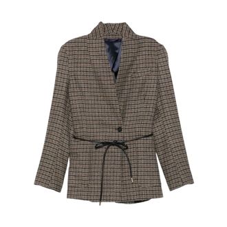 Seventy Quadro Jacket - Femme - Vestes - Brun - Taille: 36 FR
