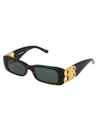 Balenciaga Womens Sunglasses Bb0096s Havana-Gold-Green Metal Havana/gold/green