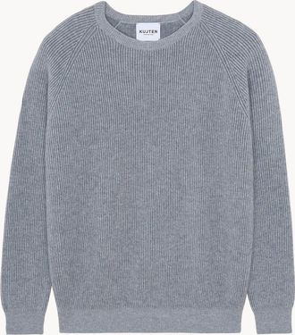 Kujten Pull col rond cachemire côtes anglaises - Pull Doron