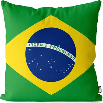 Void Watches Brasilien Brazil Polyester Kissenbezug Flagge Fahne Fan-Kissen Kissenhülle Outdoor Indoor Bunt, Kissen Größe:40 x 40 cm