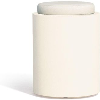 Monacis Sitzhocker rund aus Harz mod. Round &Oslash; 40 cm Weiss