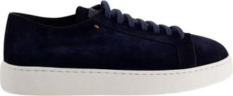 Santoni Homme, Chaussures, Bleu, Taille: 41 1/2 EU Baskets &agrave; bout rond