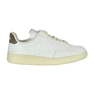 Veja Femme, Chaussures, Blanc, Taille: 39 EU Baskets en Cuir avec Bout Rond