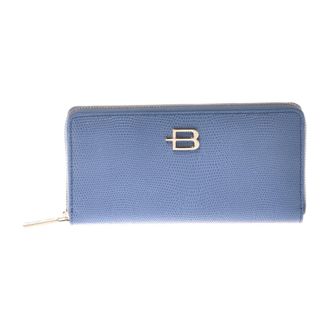 Baldinini Femme, Accessoires, Bleu, Taille: ONE Size Lizard Print Wallet