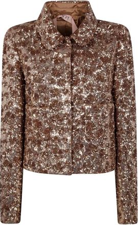 N&deg;21 Femme, Vestes, Jaune, Taille: 44 FR Veste L&eacute;g&egrave;re