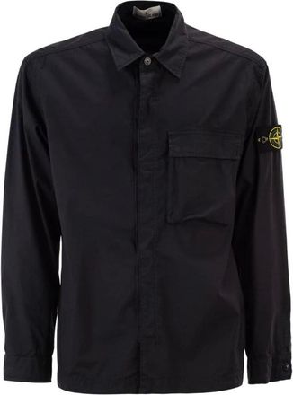 Stone Island Chemise boutonn&eacute;e &agrave; manches longues - Homme - Chemises - Bleu - Taille: XL