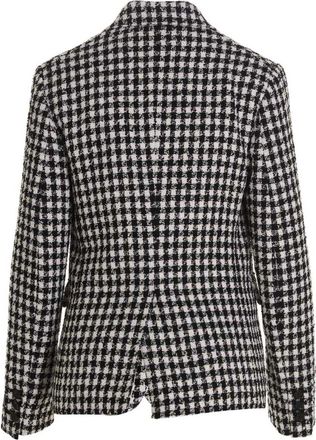Versace Bicolor Virgin Wool Tweed Blazer