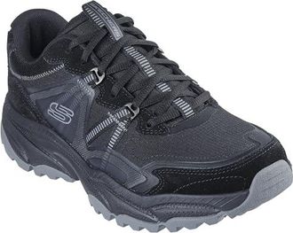 Skechers Homme Vigor at Richwood Chaussure de randonnée, Black Leather/Synthetic/Trim, 42 EU