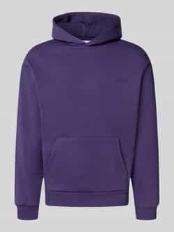 Review Regular Fit Hoodie aus Baumwoll-Mix mit Label-Detail