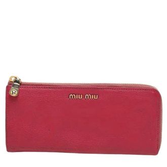 Miu Miu Portefeuille zipp&eacute; Pre-owned - Femme - Pre-owned - Rose - Taille: ONE Size