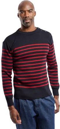 Armor Lux Pull Marin &agrave; Boutons en Ivoire v&eacute;g&eacute;tal PAIMPOL