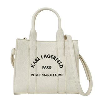 Karl Lagerfeld Femme, Sacs, Blanc, Taille: ONE Size Petit Cabas Essentials