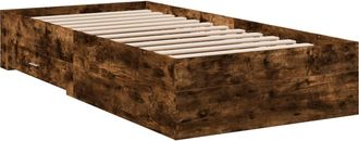 Generic Klassischer Doppelbettrahmen mit Schublade und Stauraum - Beton, Holzwerkstoffe und Sperrholzlatten f&uuml;r Jugendliche und Erwachsene (100 x 200 cm)