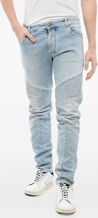 Balmain Ausgeblichene Tapered-Jeans - Blau