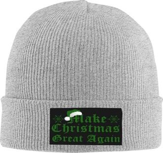 Generic Bonnet Souple Tricoté Rendez Noël Formidable À Nouveau! Classique Bonnet Hiver Chaud Tricot Épais Chapeau dhiver Tricoté pour Femme Adultes Sports